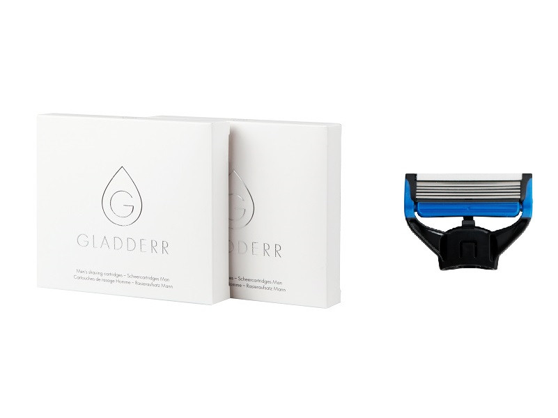 8 Shaving Cartridges Face Black/Blue - Gladderr
